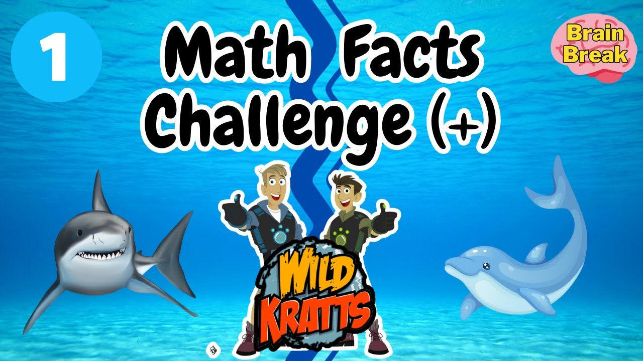Wild Kratts Math Facts (1) | Brain Break | Addition | Sharks vs ...