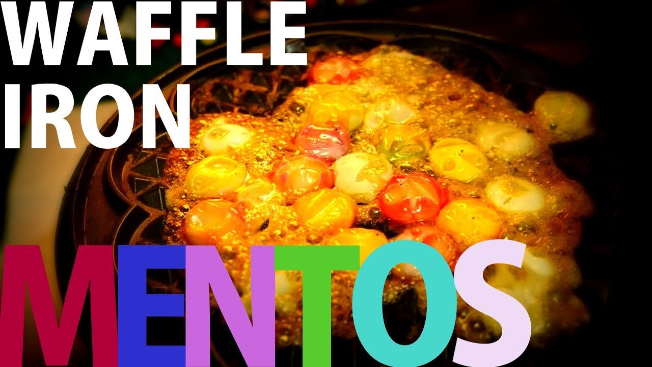 EXPERIMENT - WAFFLE IRON VS MENTOS CONFECTIONERY / КОНДИТЕРСКИЕ ...