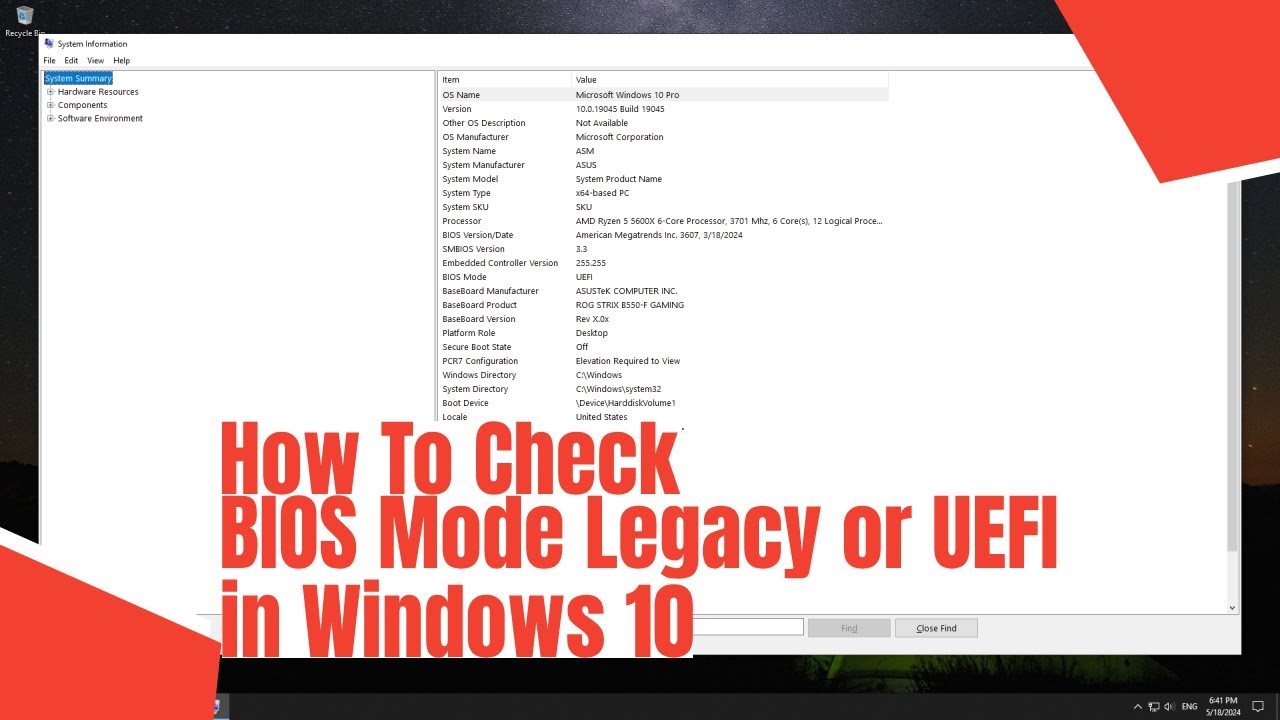 How To Check BIOS Mode Legacy or UEFI in Windows 10 - YouTube
