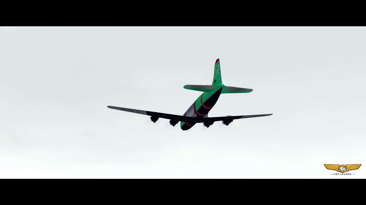 LANDING: Flight Replicas C-54 at Atka Airport in Atka, Alaska - YouTube