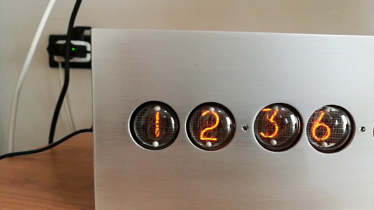 nixie clock neon tube in-4 vintage style hand made - YouTube