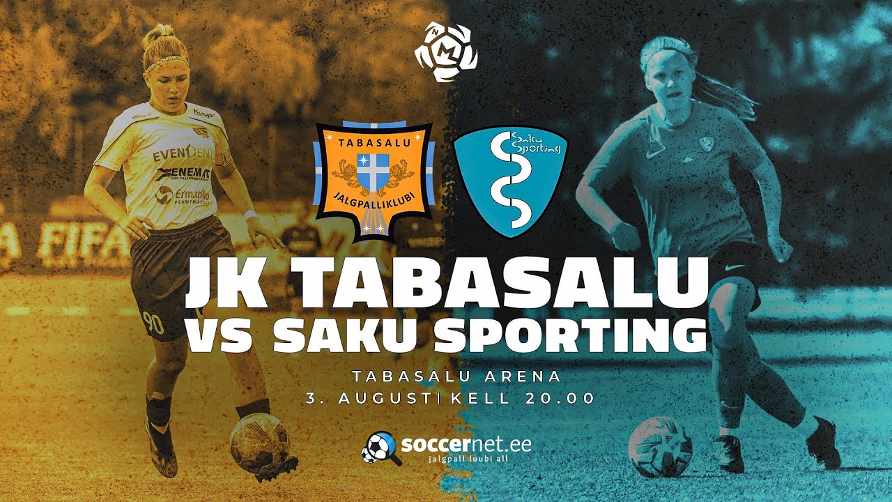 JK TABASALU (N) - SAKU SPORTING (N), NAISTE MEISTRILIIGA 12. voor - YouTube