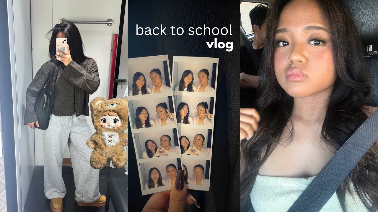 Back To School Vlog ! 📓🖤 | daily realistic school routine, study w me ...