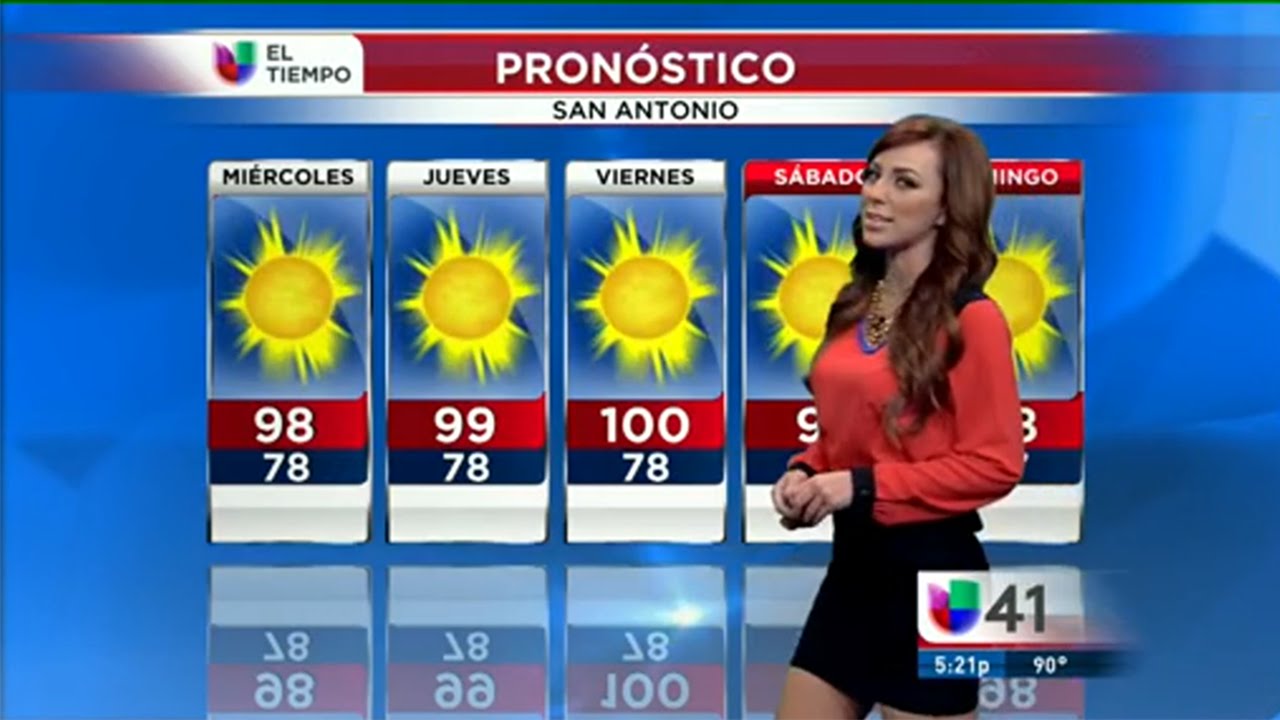 Prissila Sánchez - clima 19/08/2014 Univision San Antonio Texas HD ...