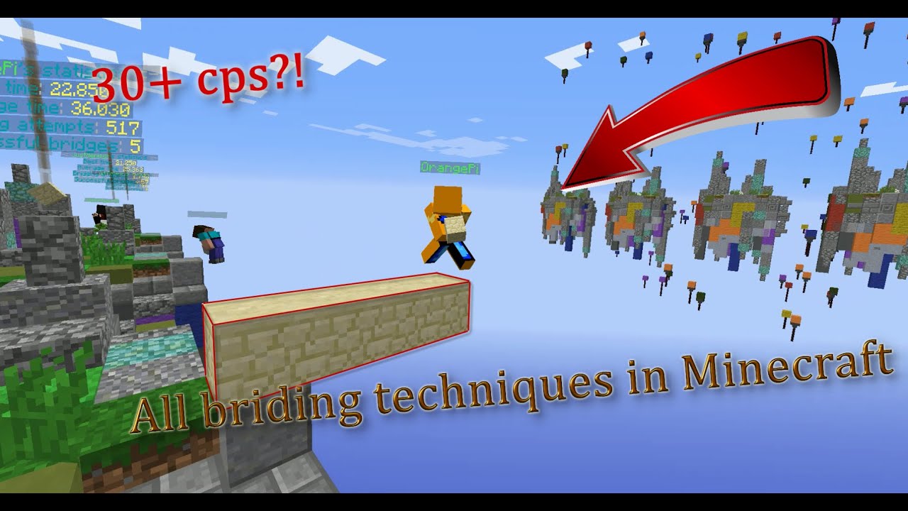 All bridging techniques in Minecraft! - YouTube