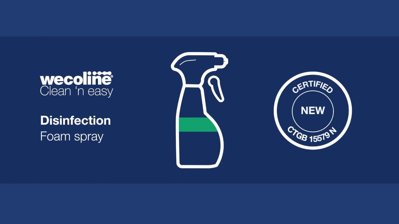 Wecoline Disinfecting Foam Spray INTERCLEAN 2018_English - YouTube