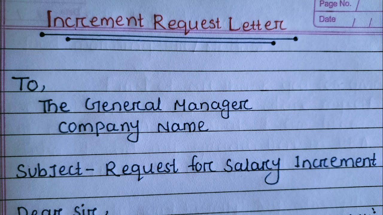 How to write Salary increment request letter||application for salary ...