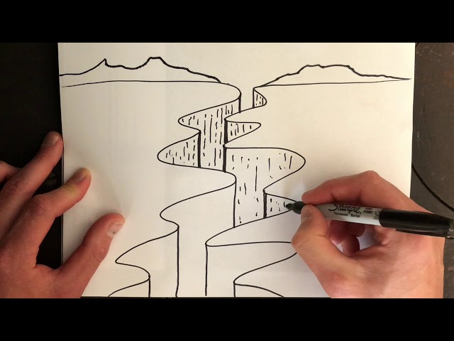 Easy Canyon Drawing