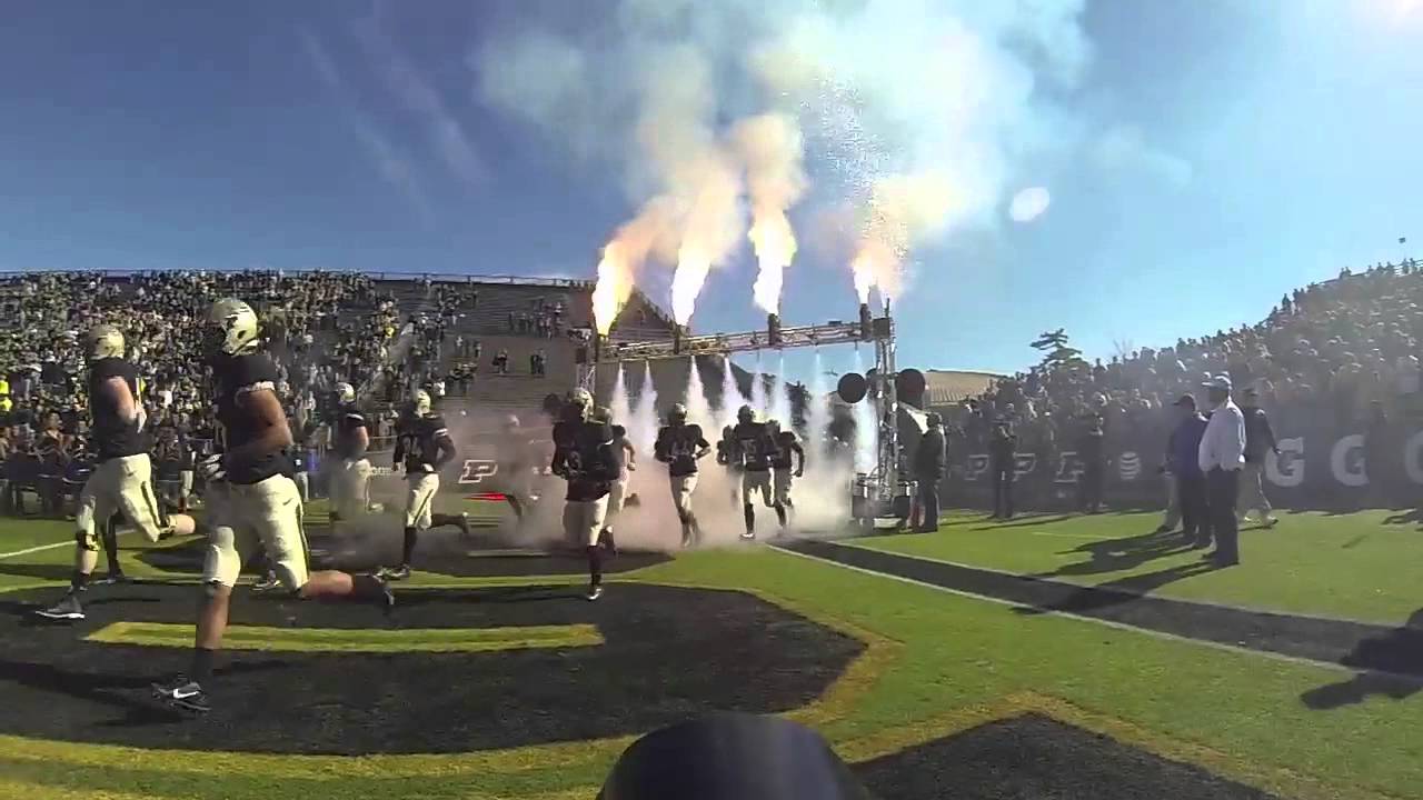 Purdue Football Military Appreciation Day Entrance - YouTube