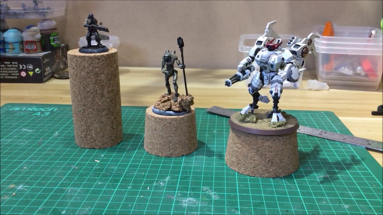 green stuff world cork bases and column review - YouTube
