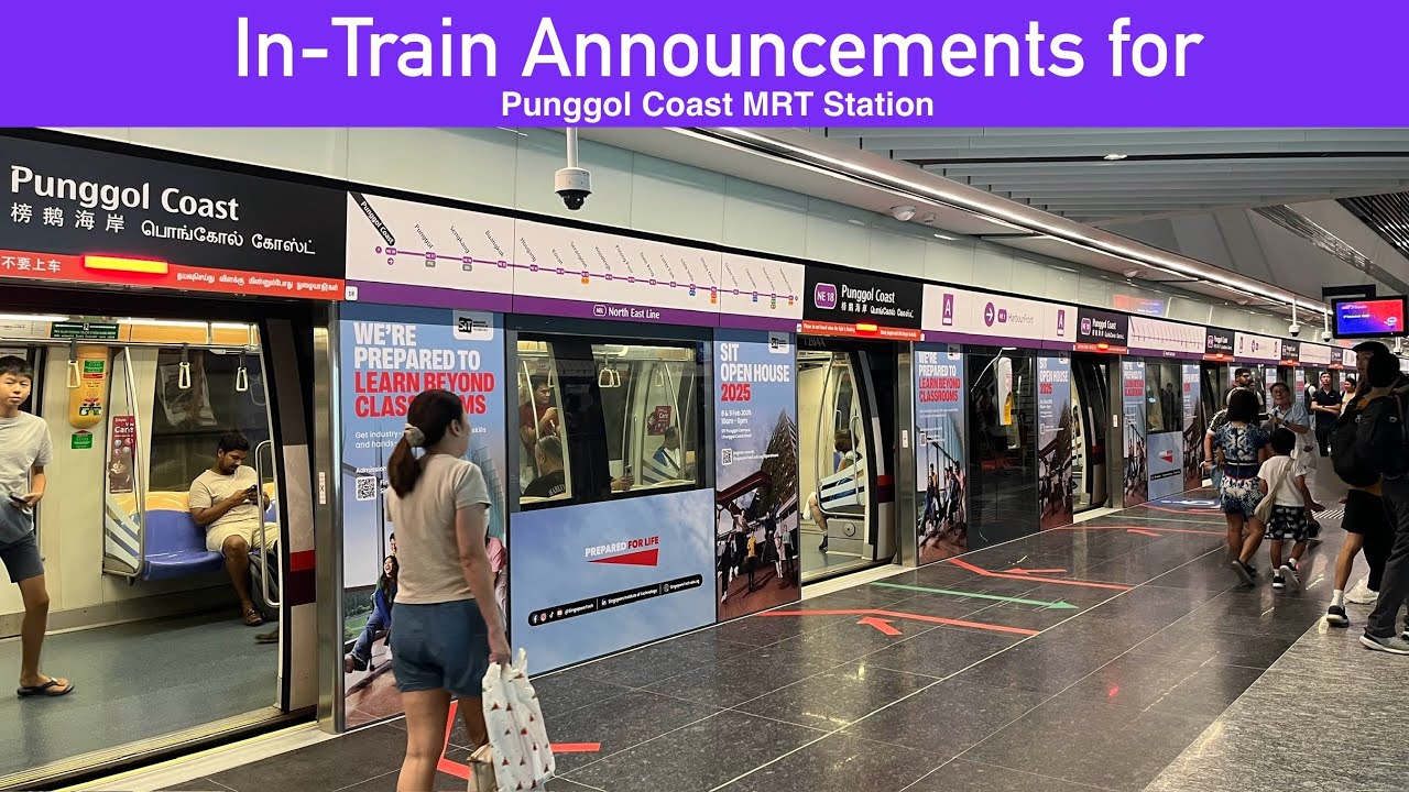 SBS Transit Trains: Announcements for NE18 Punggol Coast - YouTube
