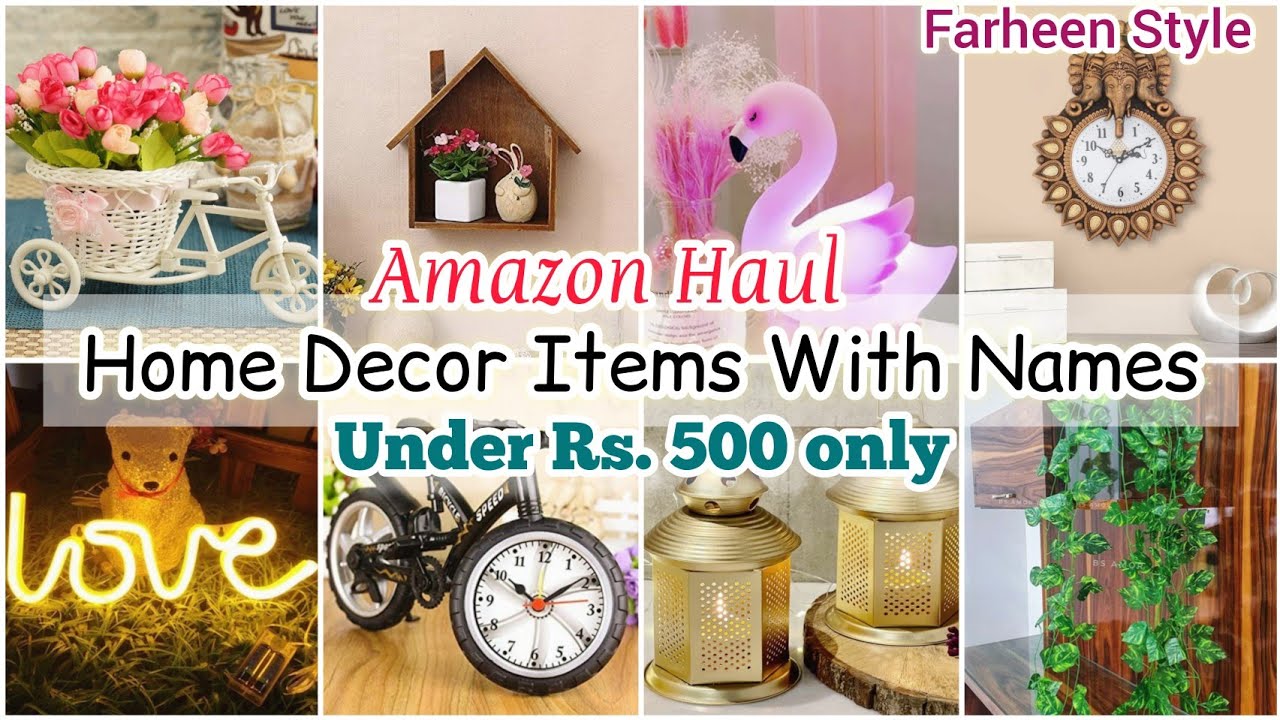Home decor items with names/Amazon huge home decor Haul Under Rs. 500 ...