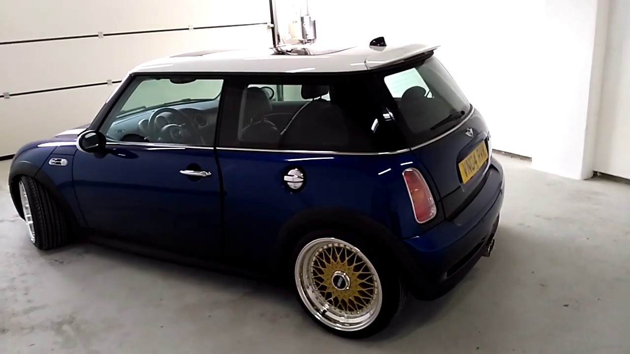 MINI R53 BBS RS Cooper S German Style Lowered Walkaround - YouTube