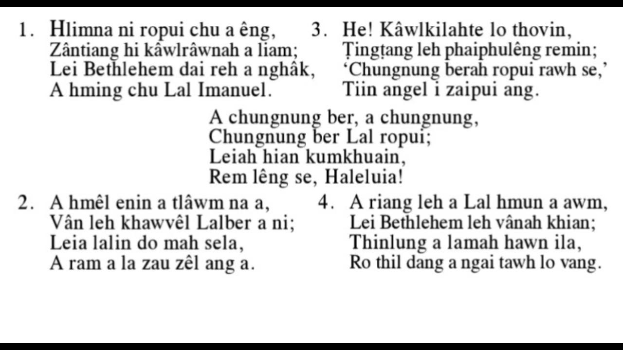 KHB 95 'C' HLIMNA NI ROPUI CHU A ENG - YouTube