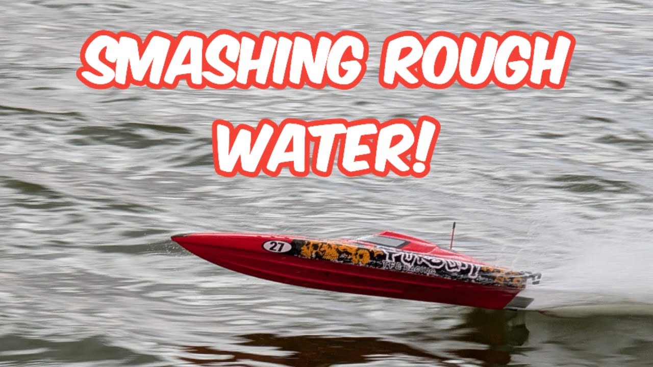 TFL Pursuit rc boat in rough water - YouTube