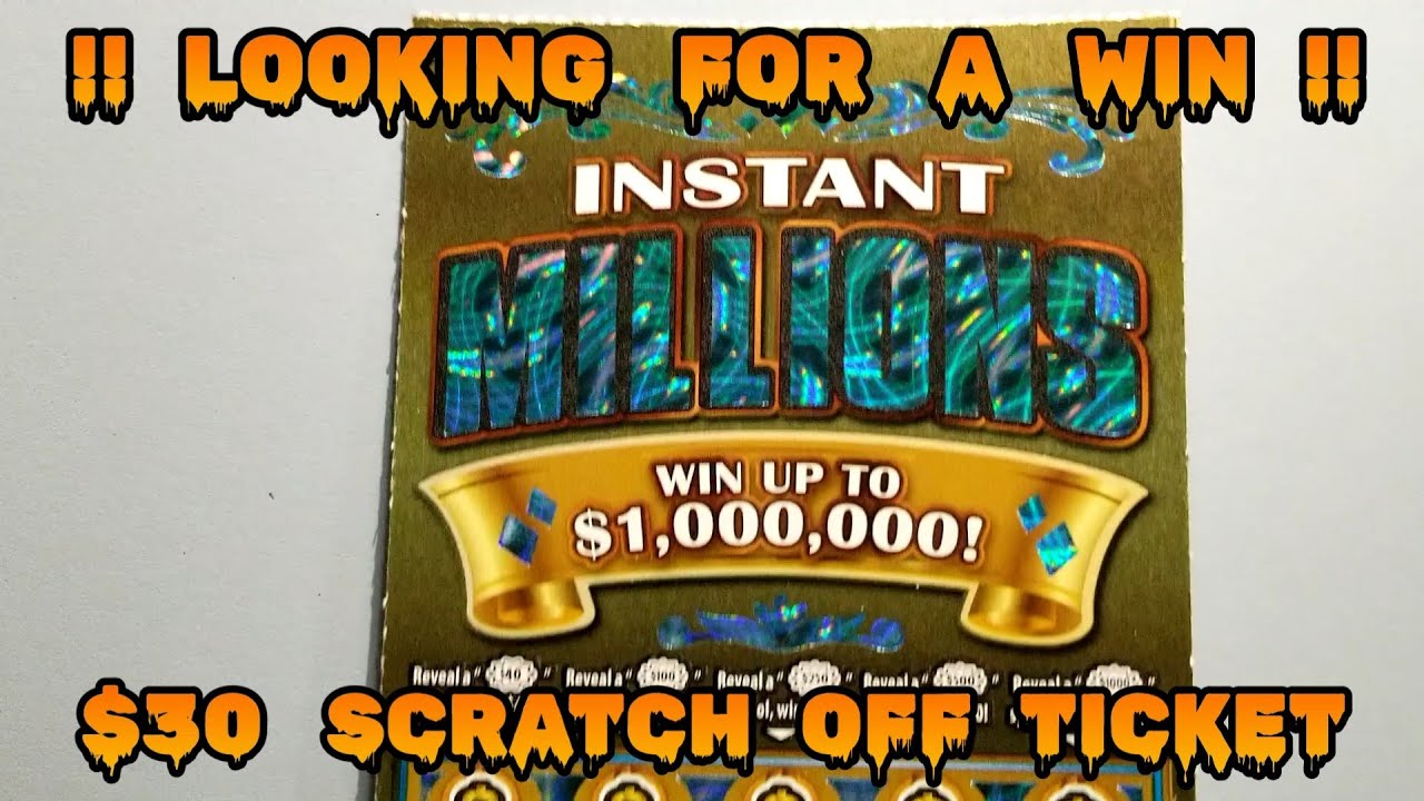 INSTANT MILLIONS !! LOOKING FOR A WIN !! $30 MAINE scratch off ticket ...