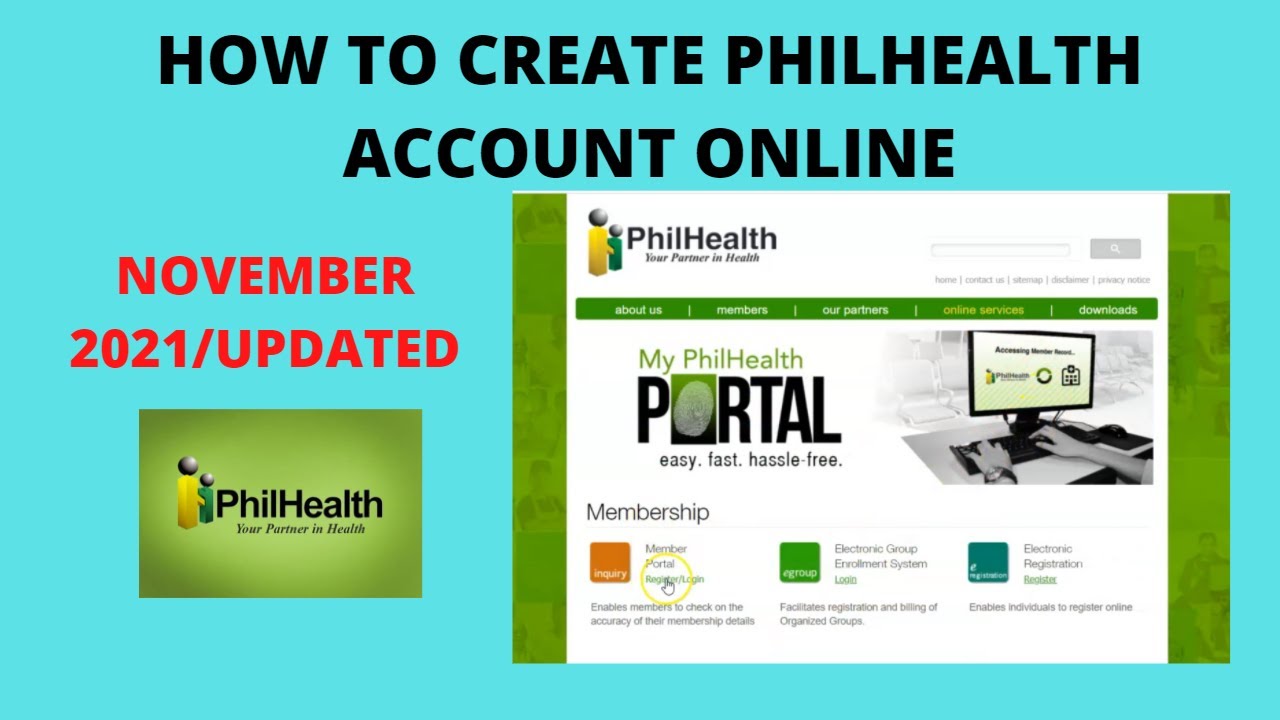 HOW TO CREATE PHILHEALTH ACCOUNT ONLINE/NOVEMBER 2021/Step by Step ...