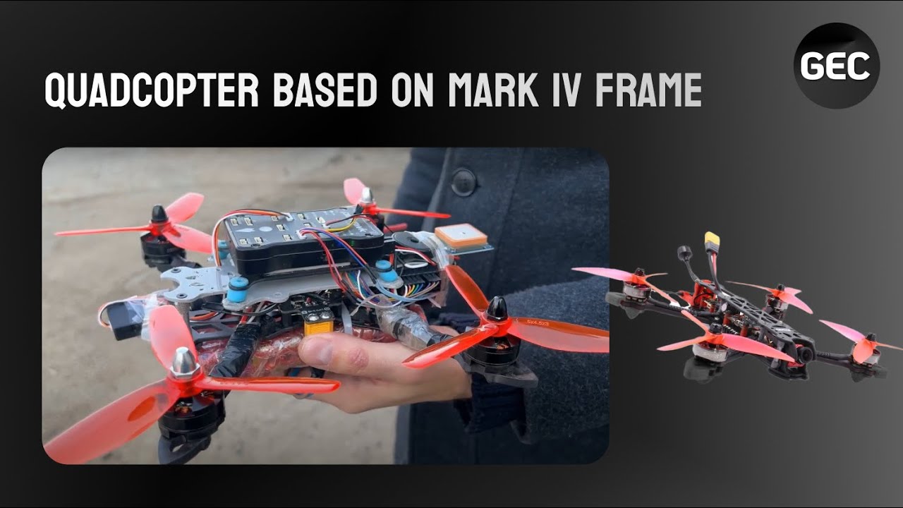 Quadcopter based on Mark IV frame - YouTube