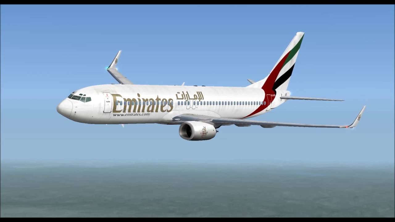 BOEING 737 800 EMIRATES AIRLINES LANDING AT SYDNEY INTL AIRPORT FS9 HD ...