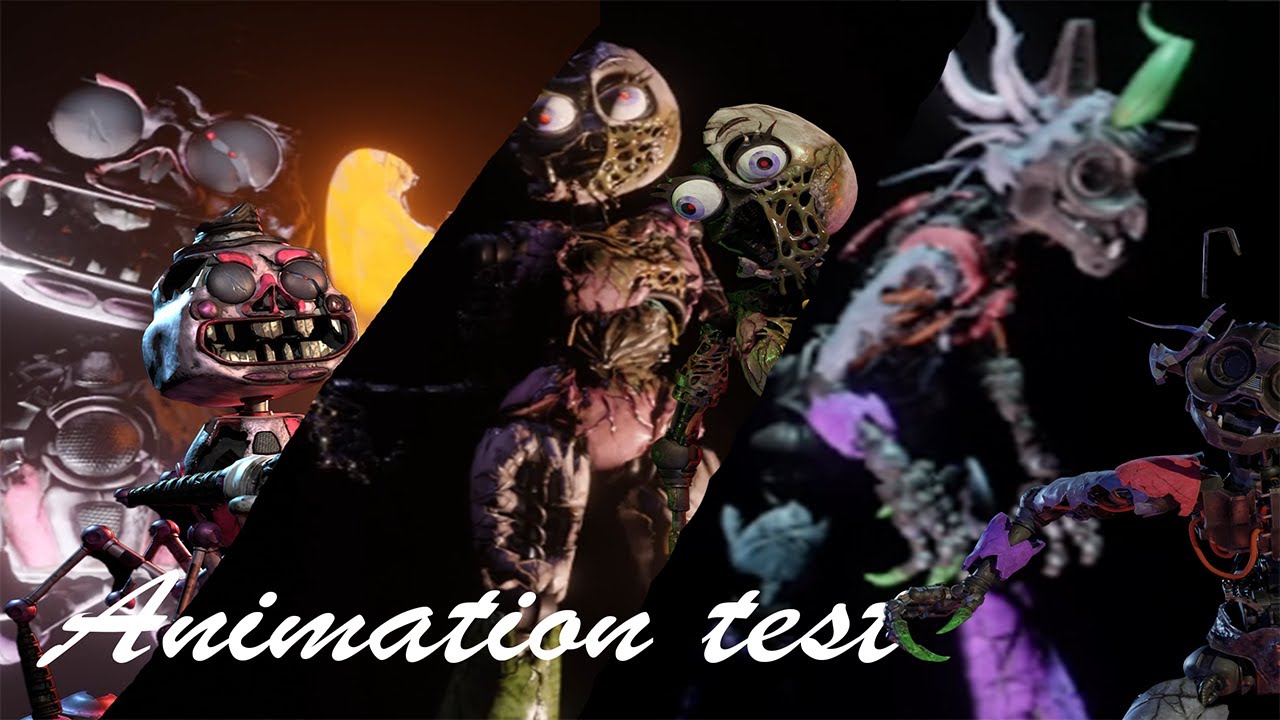 making FNAF ruin animation tests - YouTube