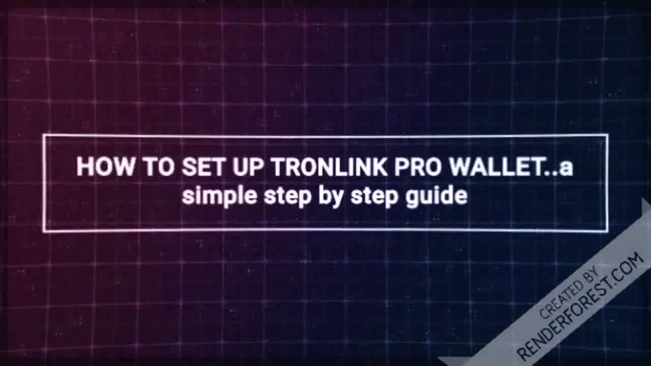 HOW TO SET UP TRONLINK PRO WALLET INSTANTLY - YouTube
