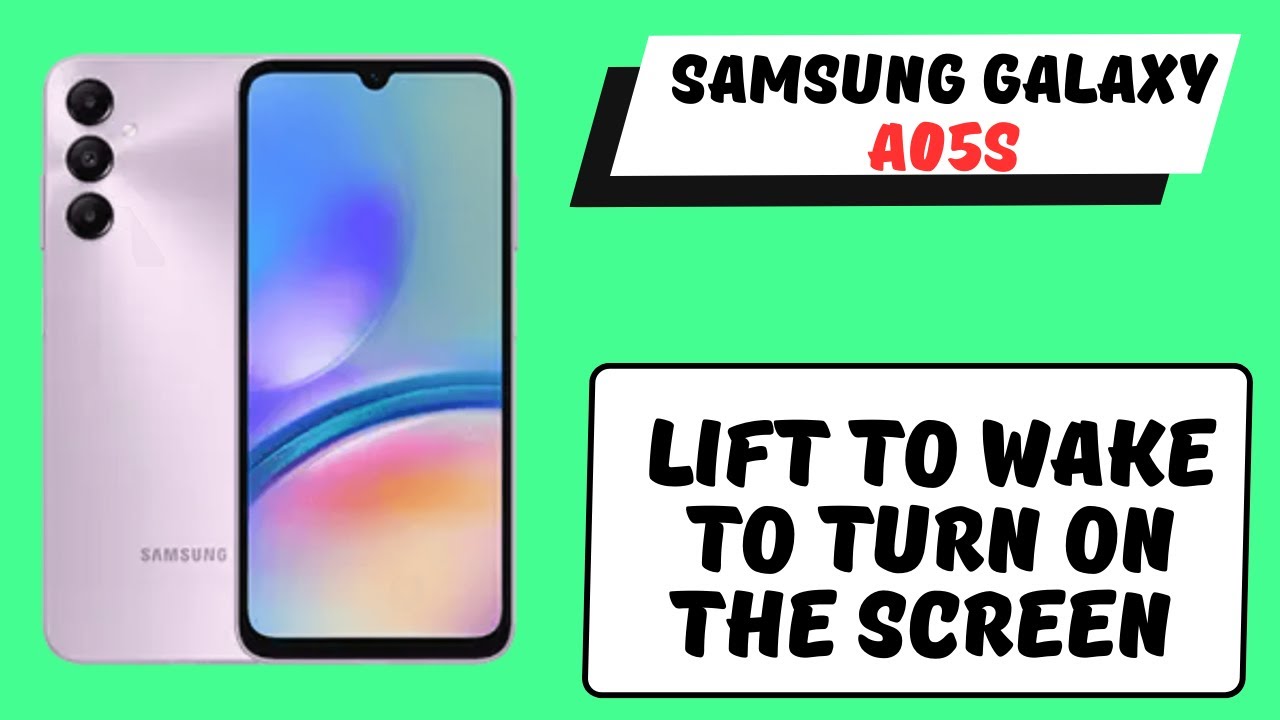 Lift To Wake To Turn On The Screen Samsung A05s || How to make a lift ...