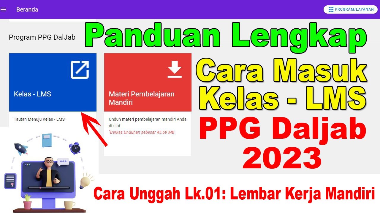 Cara Masuk Kelas - LMS PPG Daljab 2023 - YouTube