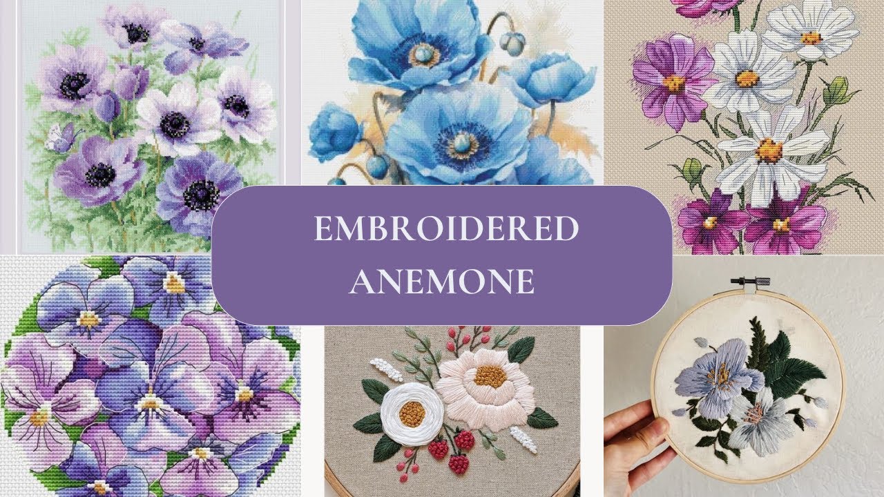 Beautiful Anemone Stitches! #creativestitching #embroidery #anemones ...