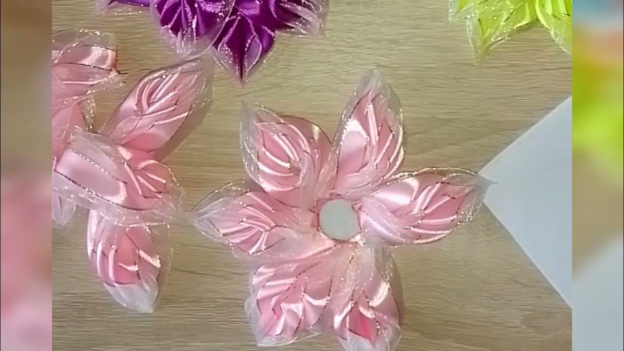 Самый красивый и пышный бант из органзы и ленты #ручнаяработа # ...