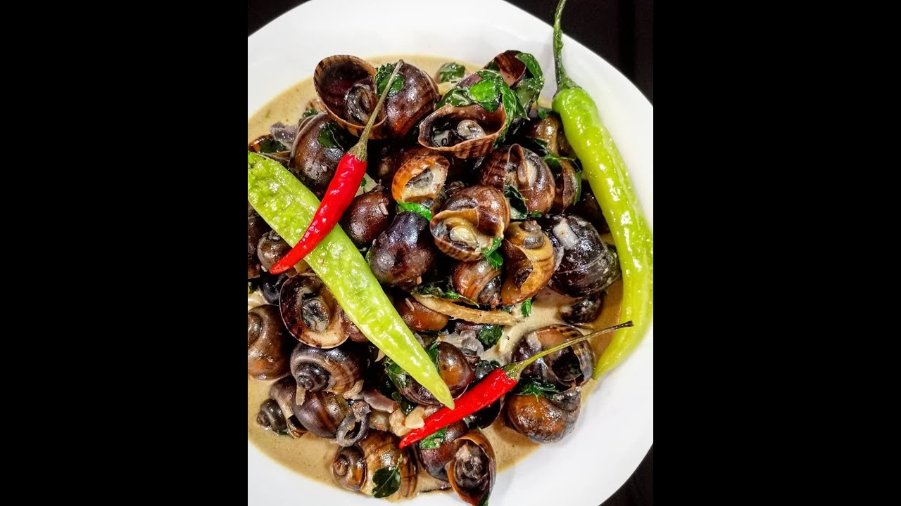 Ginataang Kuhol | Apple Snails in Coconut Milk - YouTube