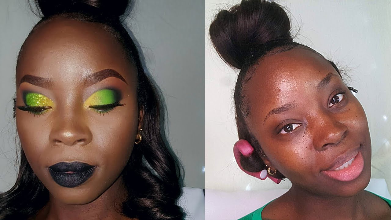 JAMAICAN FLAG INSPIRED MAKE-UP LOOK/AFFORDABLE/CHEAP MAKEUP/JAMAICAN ...