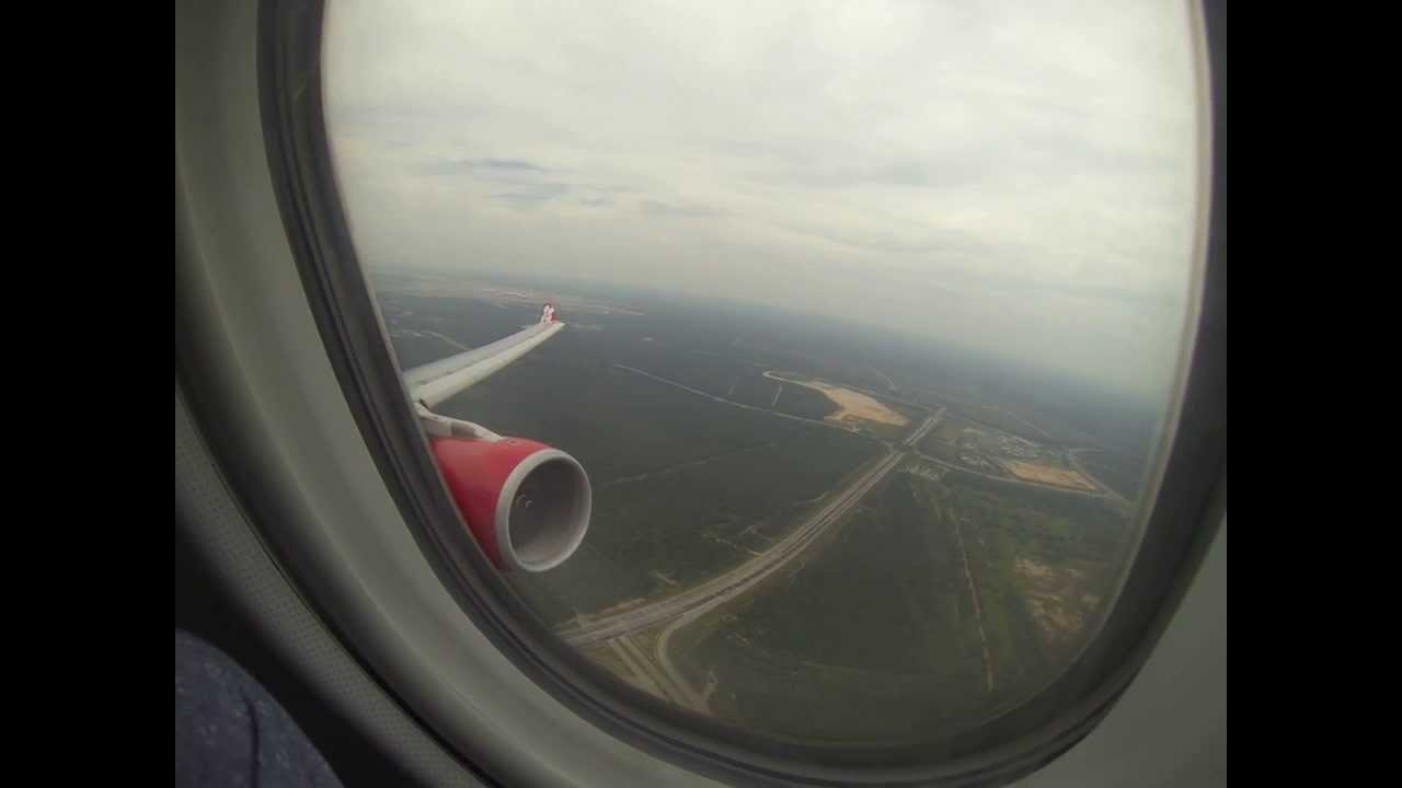 Window seat - AirAsia X A330 take-off from KLIA - YouTube