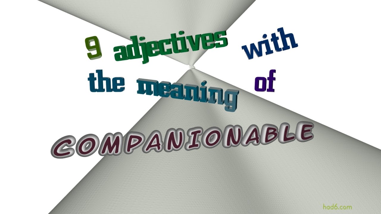 companionable - 9 adjectives which are synonym of companionable ...