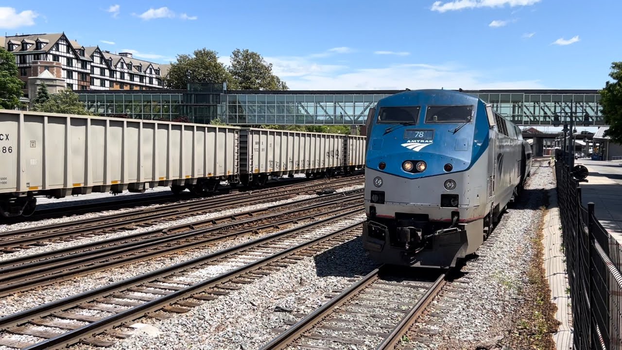 Amtrak Northeast Regional Train Action (#151 + #66) At Roanoke Station ...