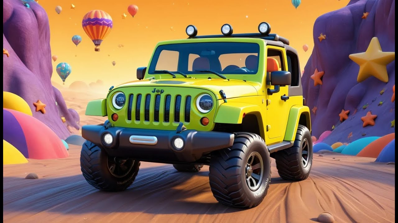 Zooming Down the Street in My Jeep | Fun Jeep Song for Kids | Bouncy ...