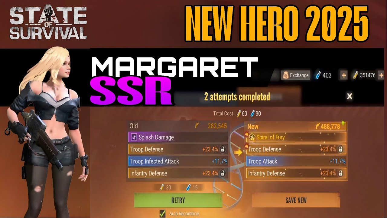 State Of Survival : Margaret New Hero Type SSR - YouTube