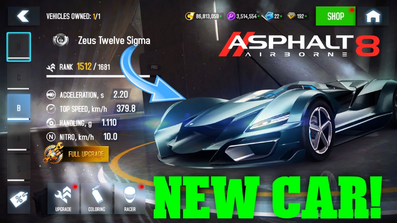 ENTER CAR #351! - Asphalt 8 Airborne: Buying my new Car! B class KING ...