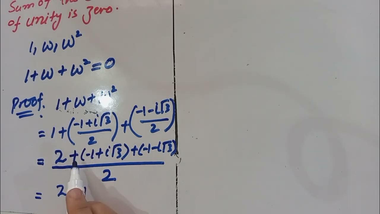 Sum of the cub roots of unity is zero, the first property of cube roots ...