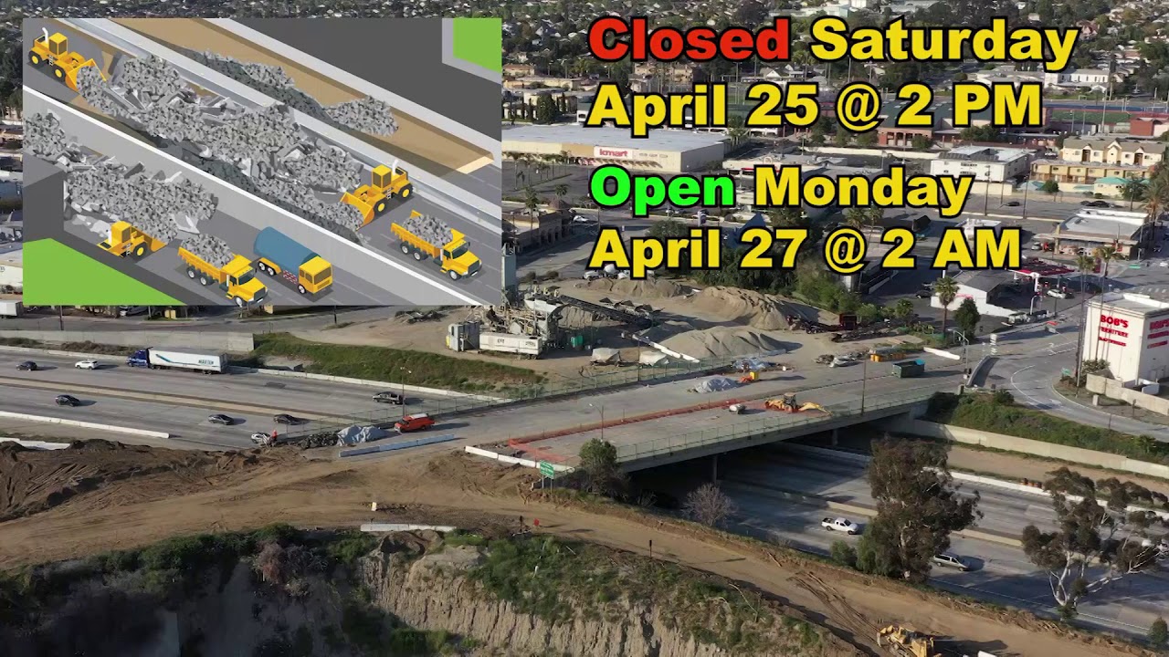 I-5 Closed in Burbank April 25th-April 27th - YouTube