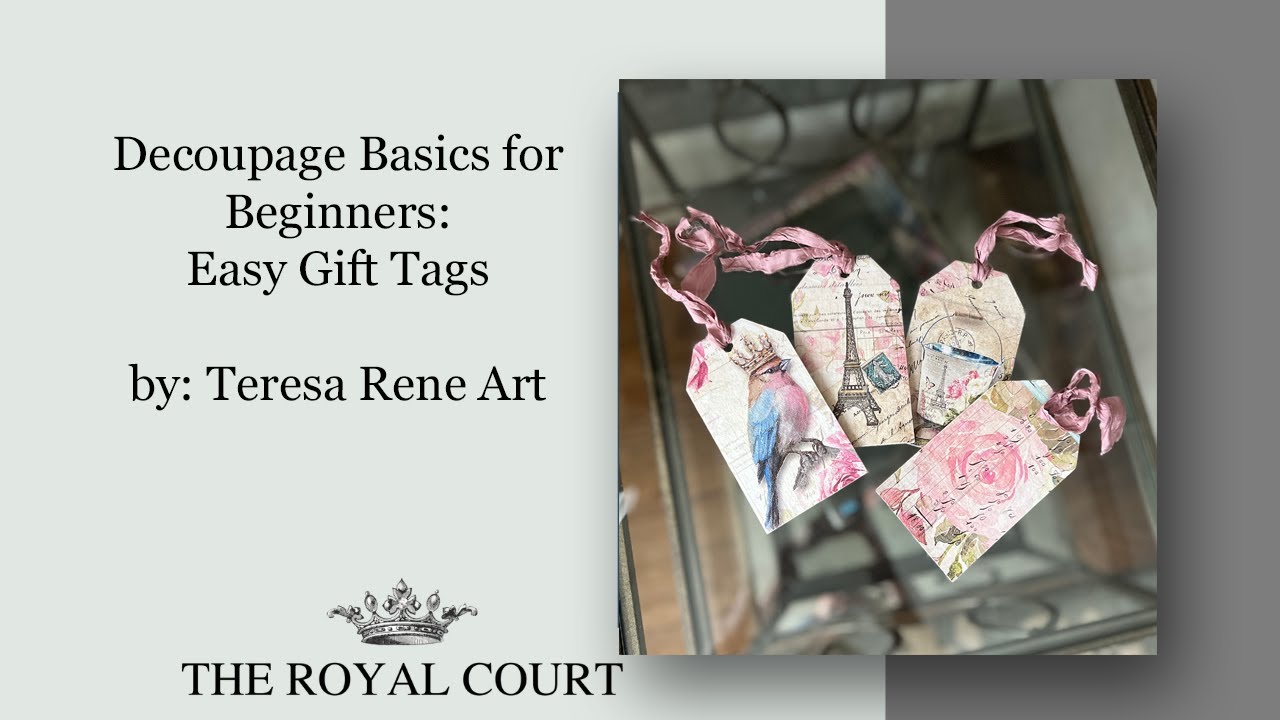 Decoupage Basics for Beginners - Gift Tags Project - YouTube