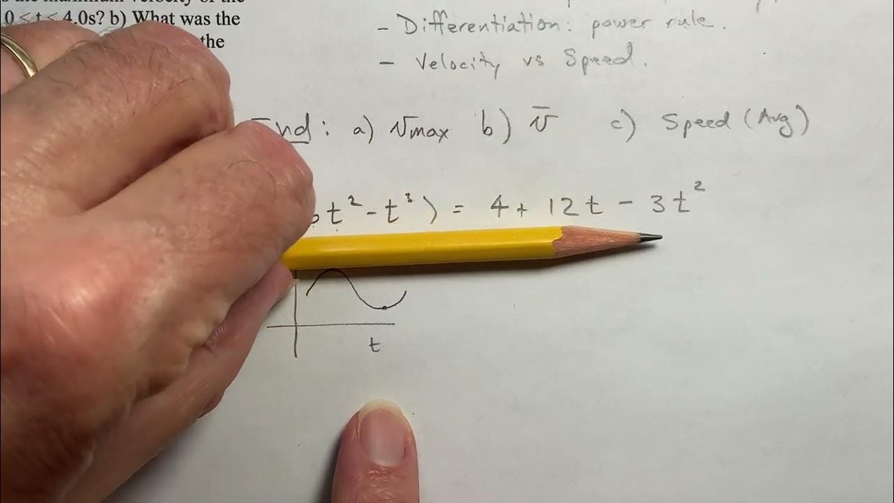 Example of a Calculus Based 1D Kinematics Problem - YouTube
