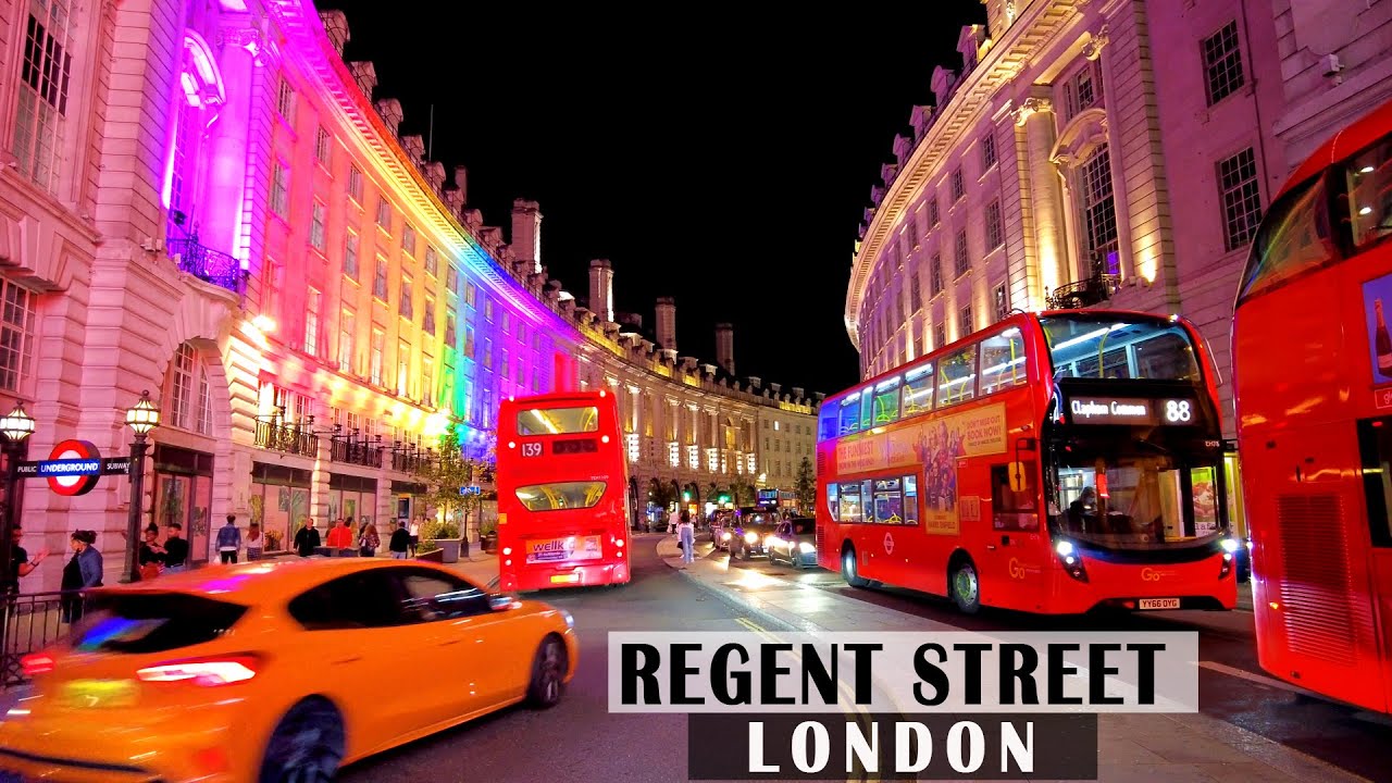 Regent Street London Night View - September 2021 | London Walking Tour ...