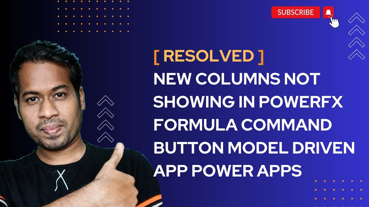 Resolved New Columns Not Showing In Command Button Powerfx Model Driven App Youtube 3119