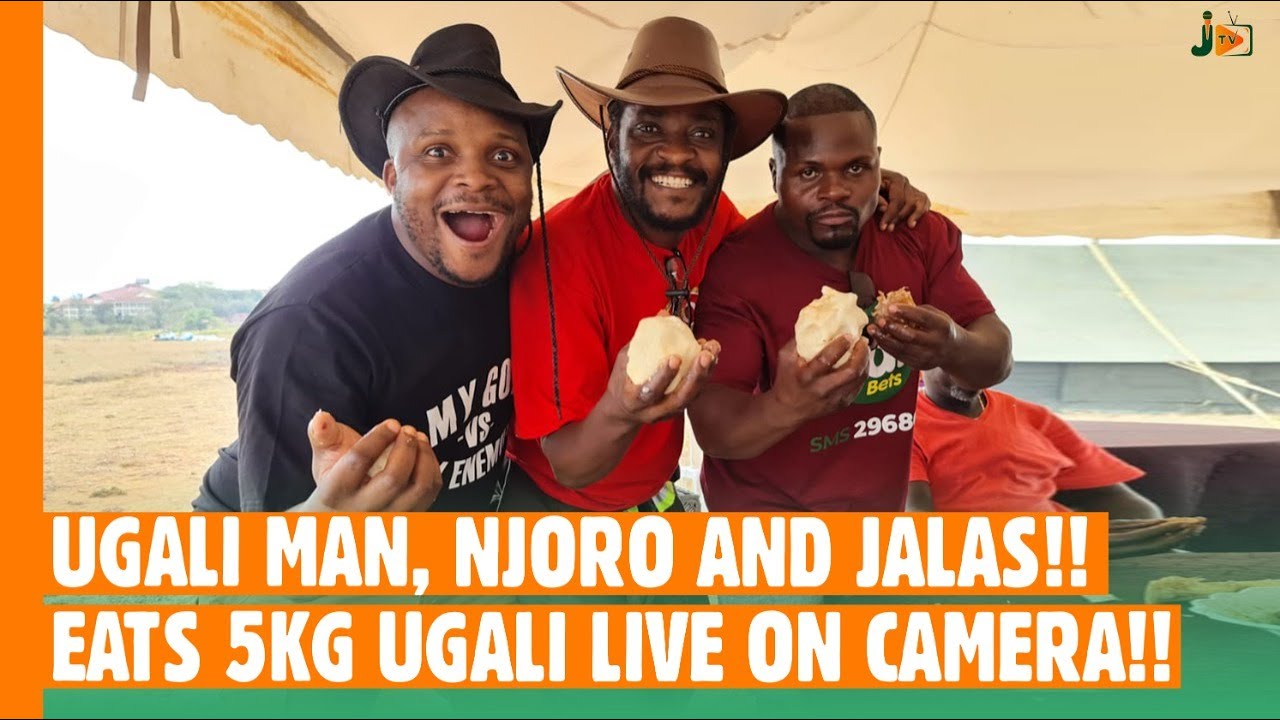 Ugali Man,Njoro & Jalas Eat 5kg Ugali On Camera - YouTube