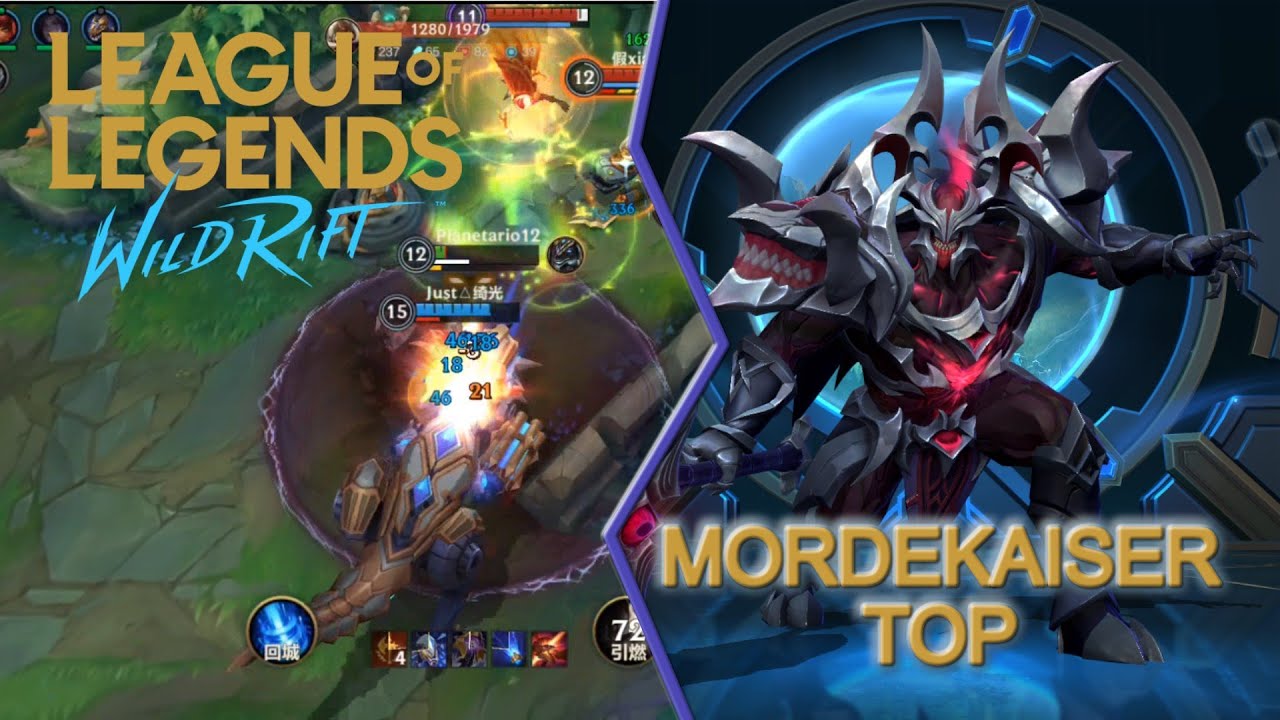 PARTIDA CON MORDEKAISER EN WILD RIFT - YouTube