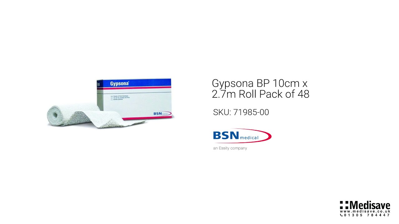 Gypsona BP 10cm x 2 7m Roll Pack of 48 71985 00 - YouTube