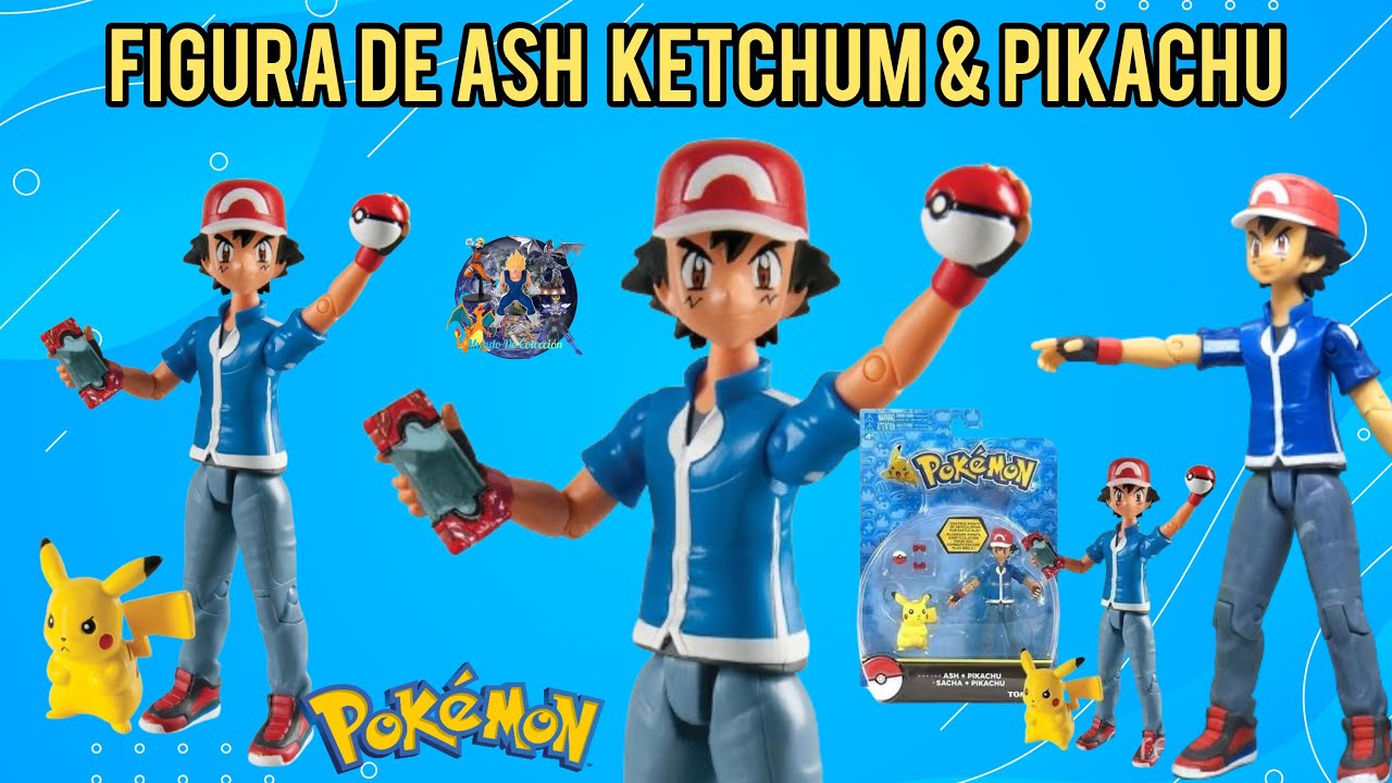 Figura De Ash Ketchum & Pikachu / Review / Tomy / Pokémon - YouTube