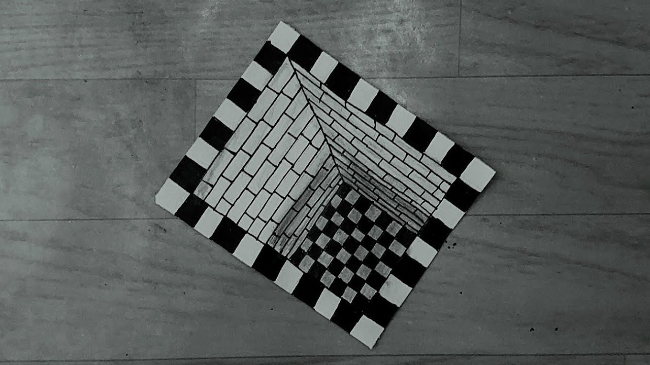 very Easy || How to draw 3d Hole lllusion | 3d Trick Art on paper | 3d ...