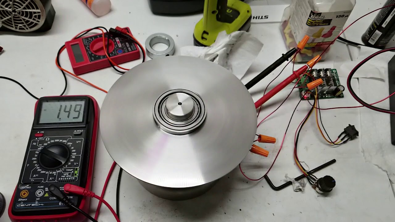 Test run of axial flux BLDC motor. Detail in the description. - YouTube
