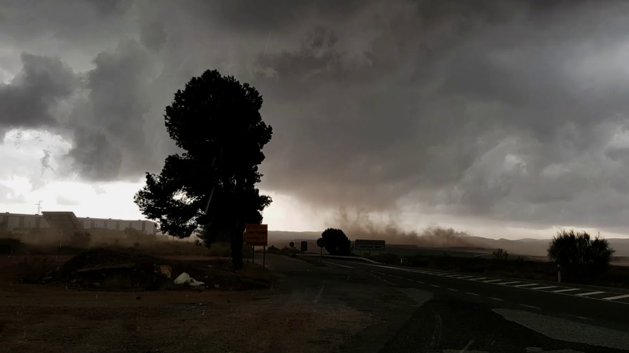 4°Parte: Brutal tormenta severa, Línea de Turbonada (18-10-2017 Almería ...